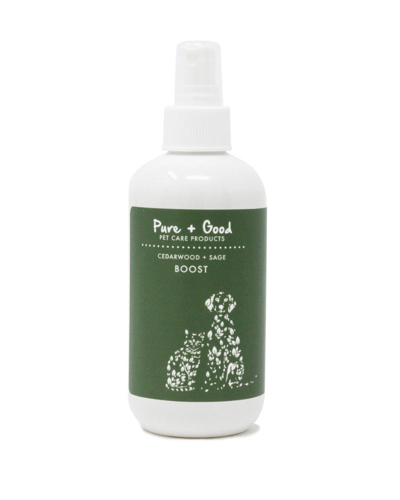 PURE + GOOD | Cedarwood + Sage Boost Dog Spray (8oz) | DOG & CO.