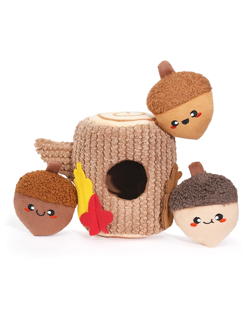 HUGSMART | Acorn Tree Interactive Dog Squeaky Plush Toy | DOG & CO.