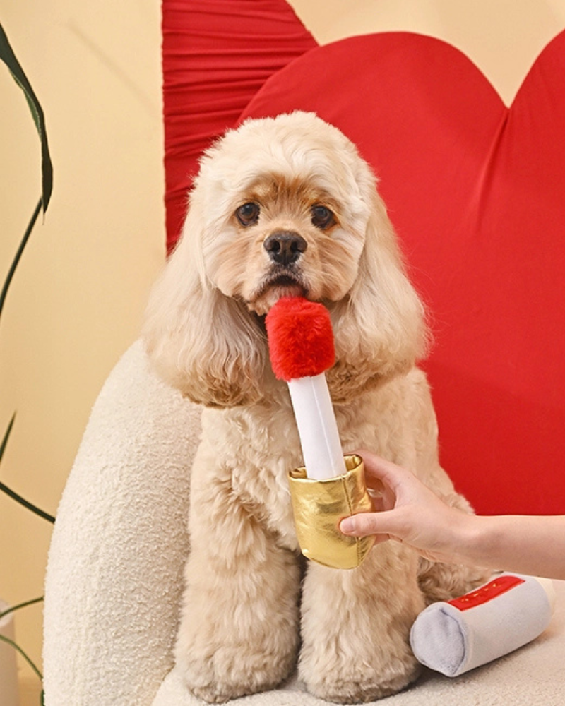 HUGSMART | Lipstick Crinkle Plush Interactive Dog Toy | DOG & CO.