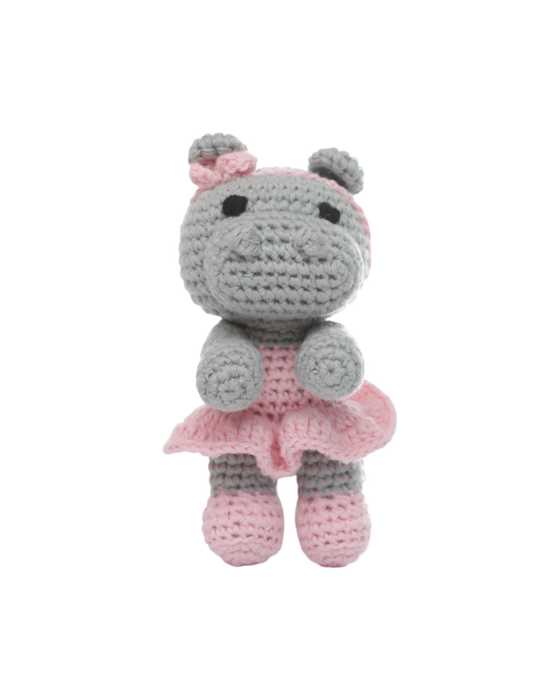 MOCHI & KONA | Hannah the Hippo Squeaky Knit Dog Toy | DOG & CO.