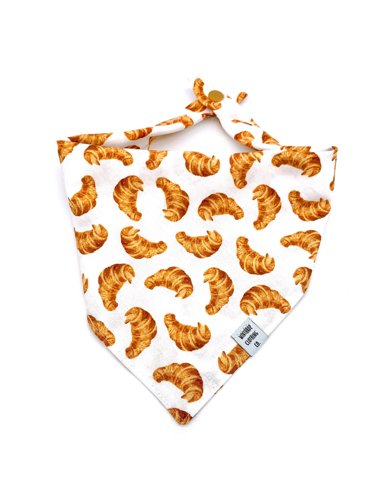 WINTHROP CLOTHING | Ooh Lala Croissant Dog Bandana (Made in the USA ...