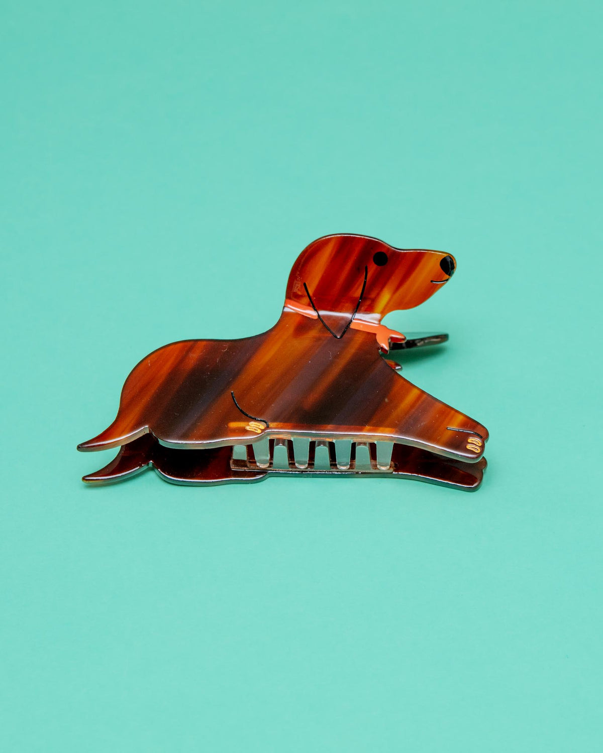 SOLAR ECLIPSE | Hand Painted Dachshund Hair Clip | DOG & CO.