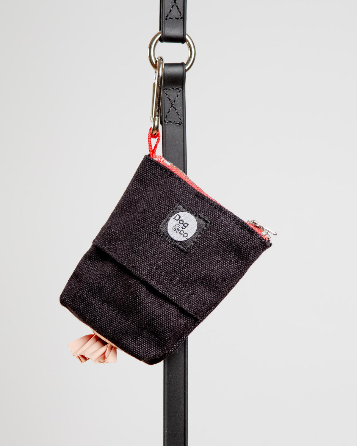 DOG & CO. | Good Girl Bag Treat + Poop Bag Holder in Black Canvas with ...