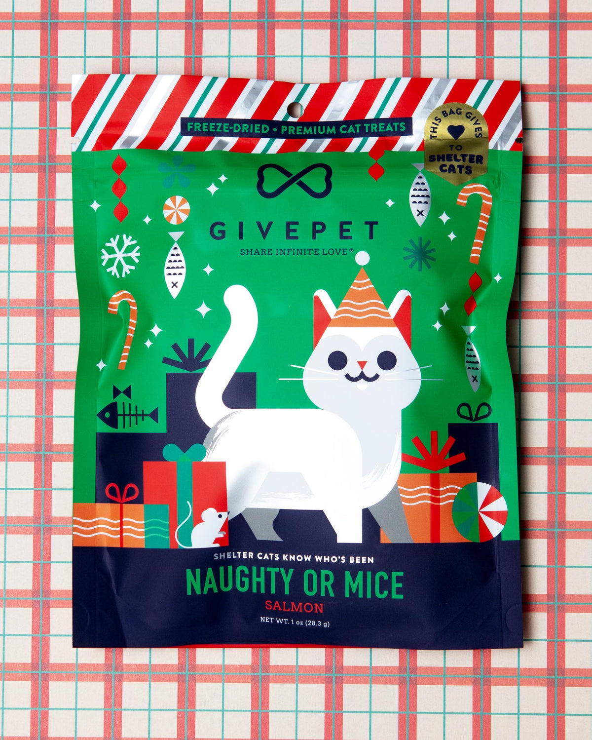 Naughty Or Mice Salmon Freeze-Dried Cat Treats | DOG & CO.