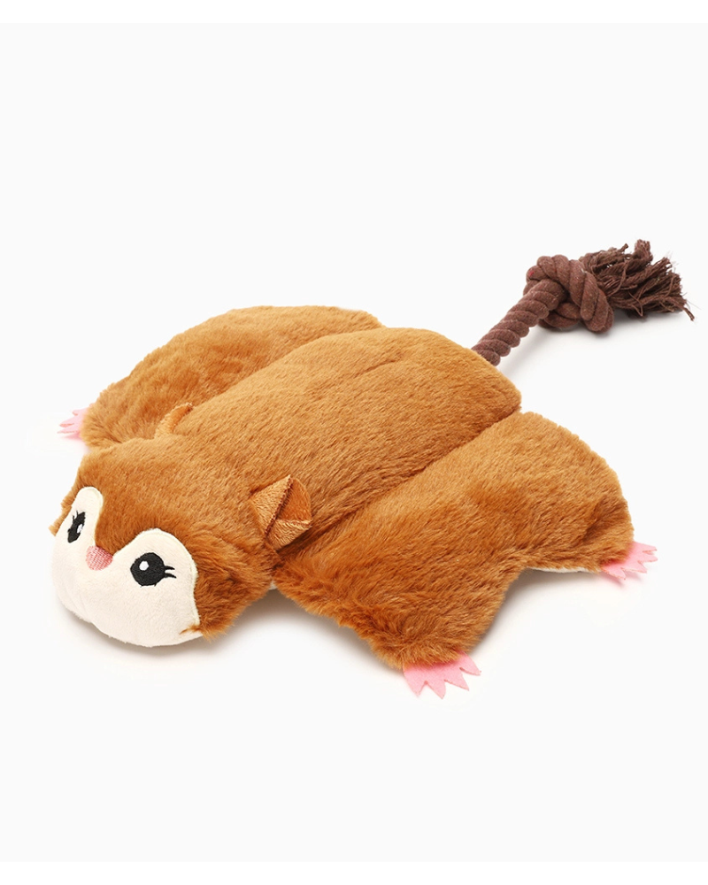 HUGSMART | Flattie Squirrel Squeaky Plush Dog Toy | DOG & CO.