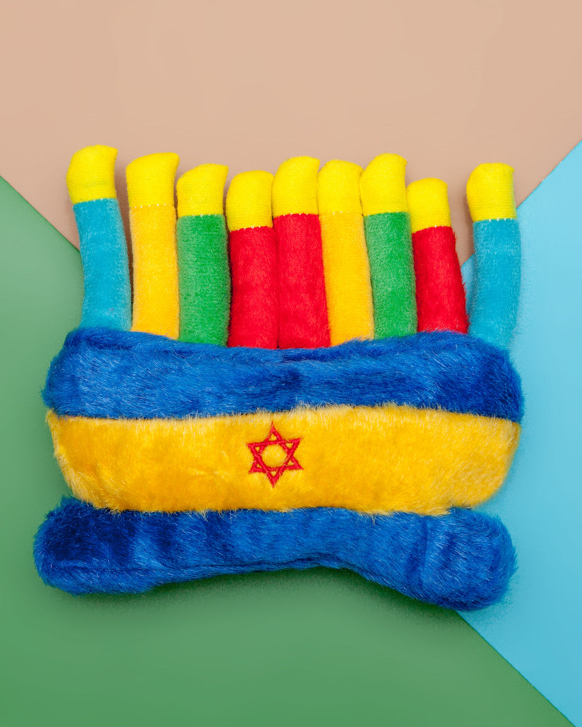 CHEWISH PET TOYS | Menorah Plush Squeaky Dog Toy | DOG & CO.