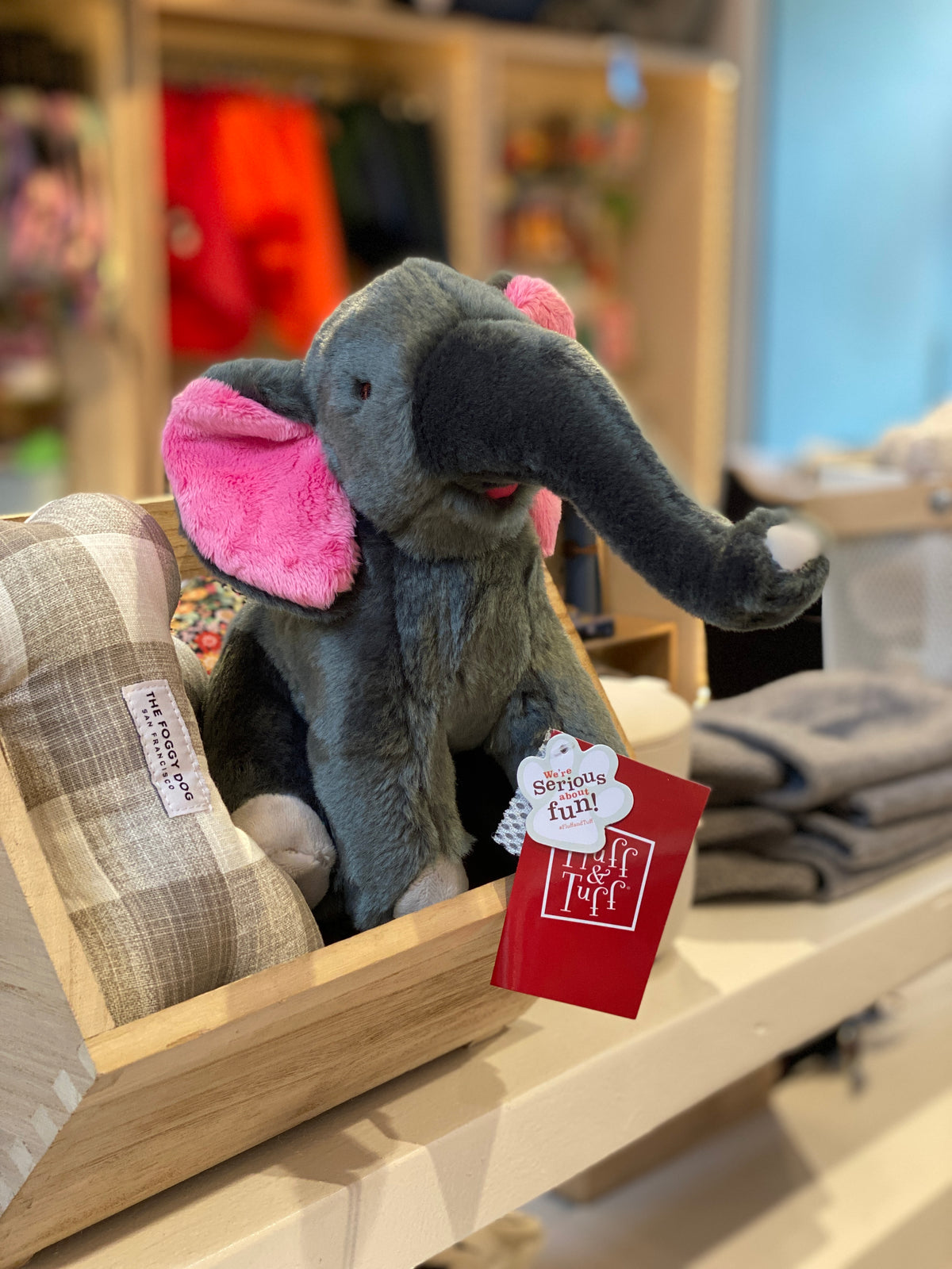 FLUFF & TUFF | Edsel the Elephant Plush Squeaky Dog Toy | DOG & CO.