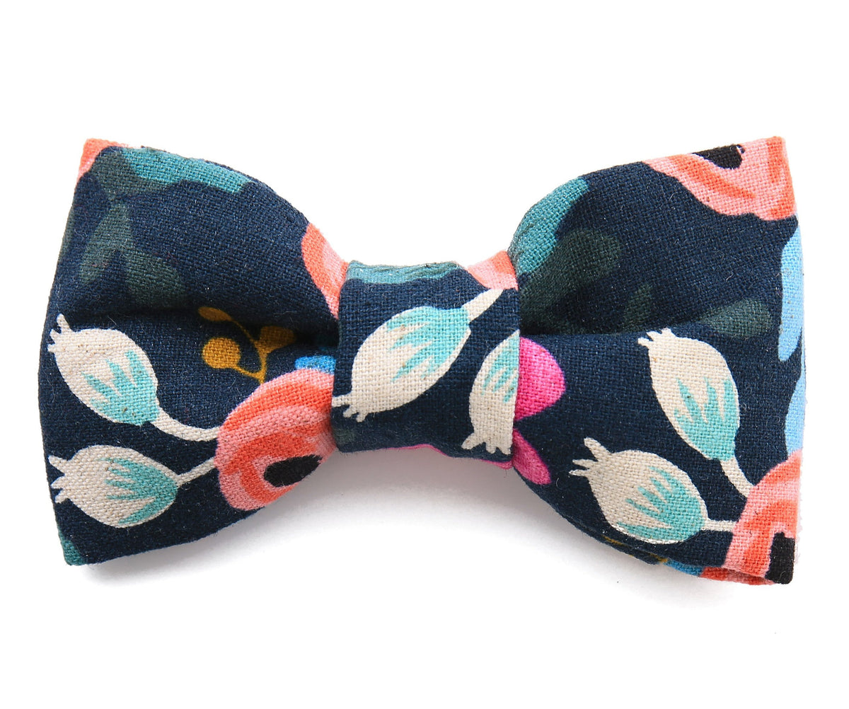 THE FOGGY DOG | Rosa Floral Navy Bow Tie | DOG & CO.